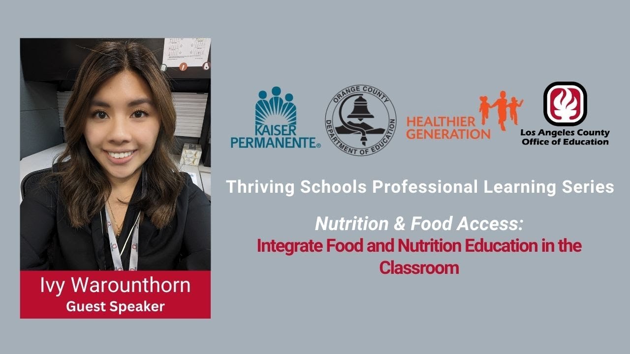 Integrate Food and Nutrition Education in the Classroom - Video #1 of 6 ...