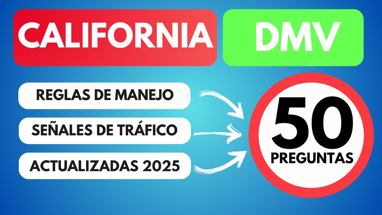 Examen del DMV 2026 California | 50 Preguntas Clave para Pasar - YouTube