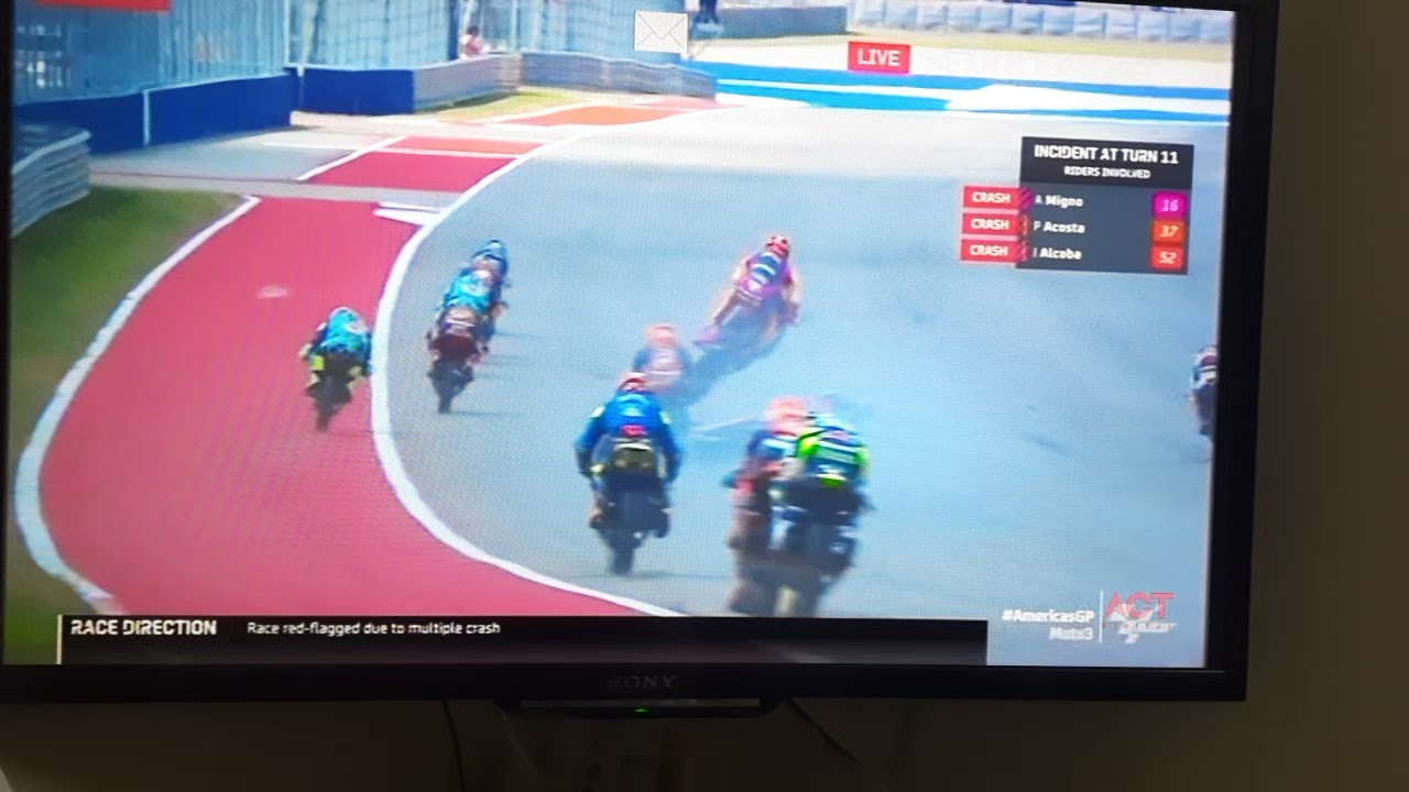 Moto3 COTA crash back straight MotoGP 2021 - YouTube