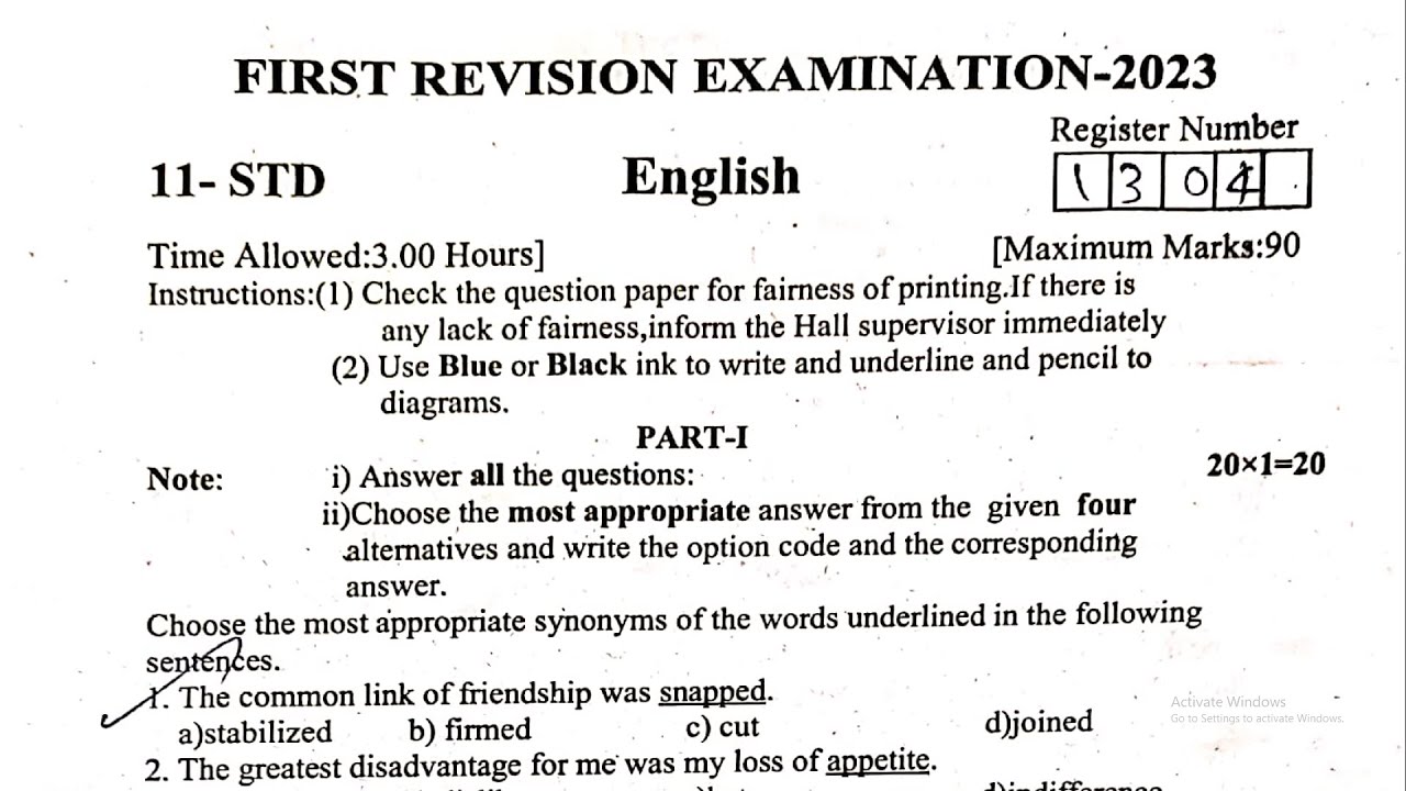 11th English First Revision Test Question Paper Answer Key 2023 11th-english-first-revision-test-question-paper-answer-key-2023
