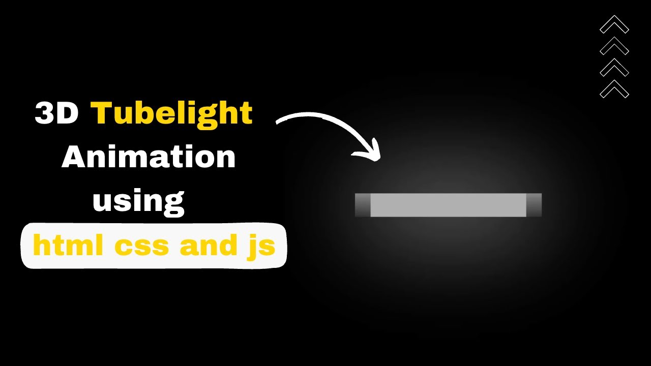 3d Tubelight Animation Using Html Css And Js Youtube