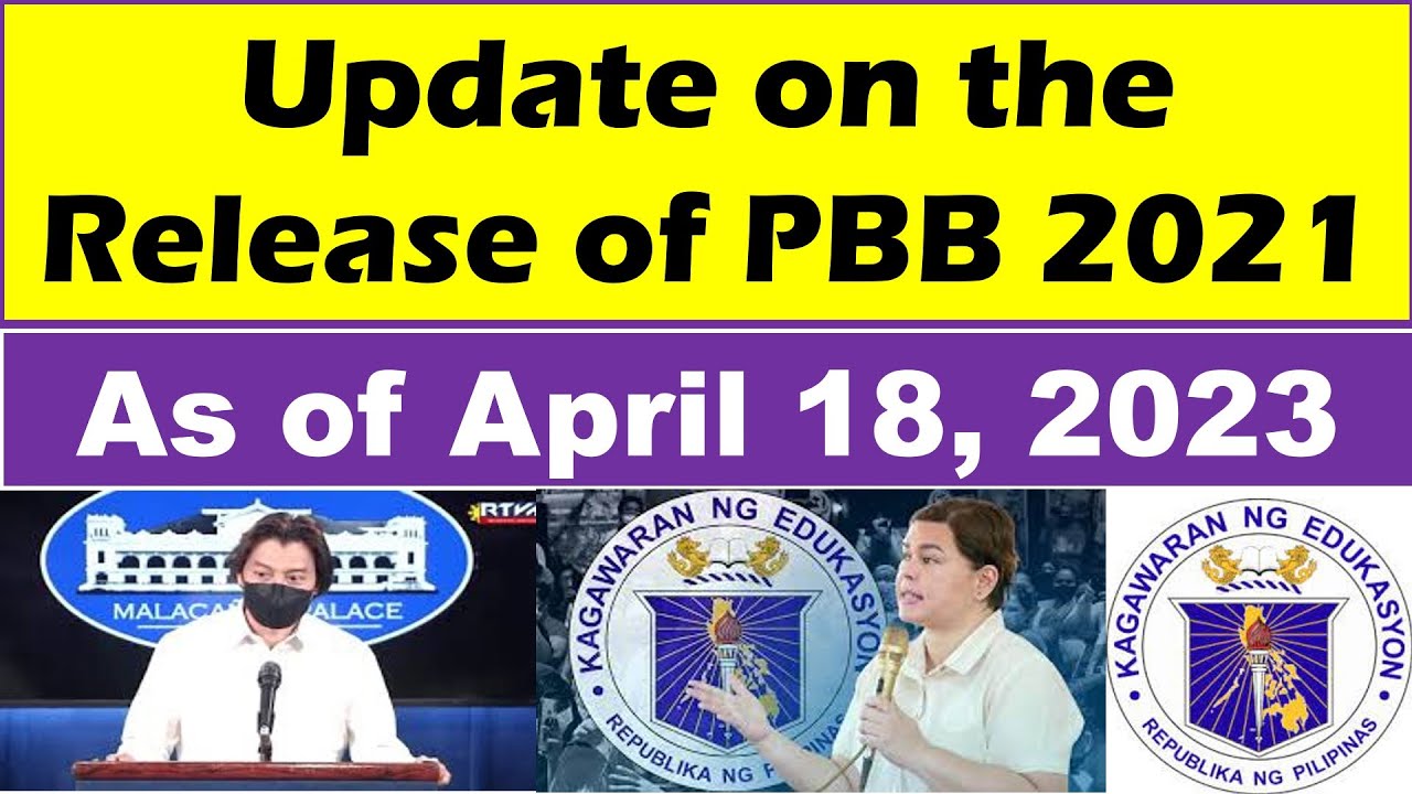 Update on the Release of PBB 2021 (Official Statement) April 18, 2023 ...