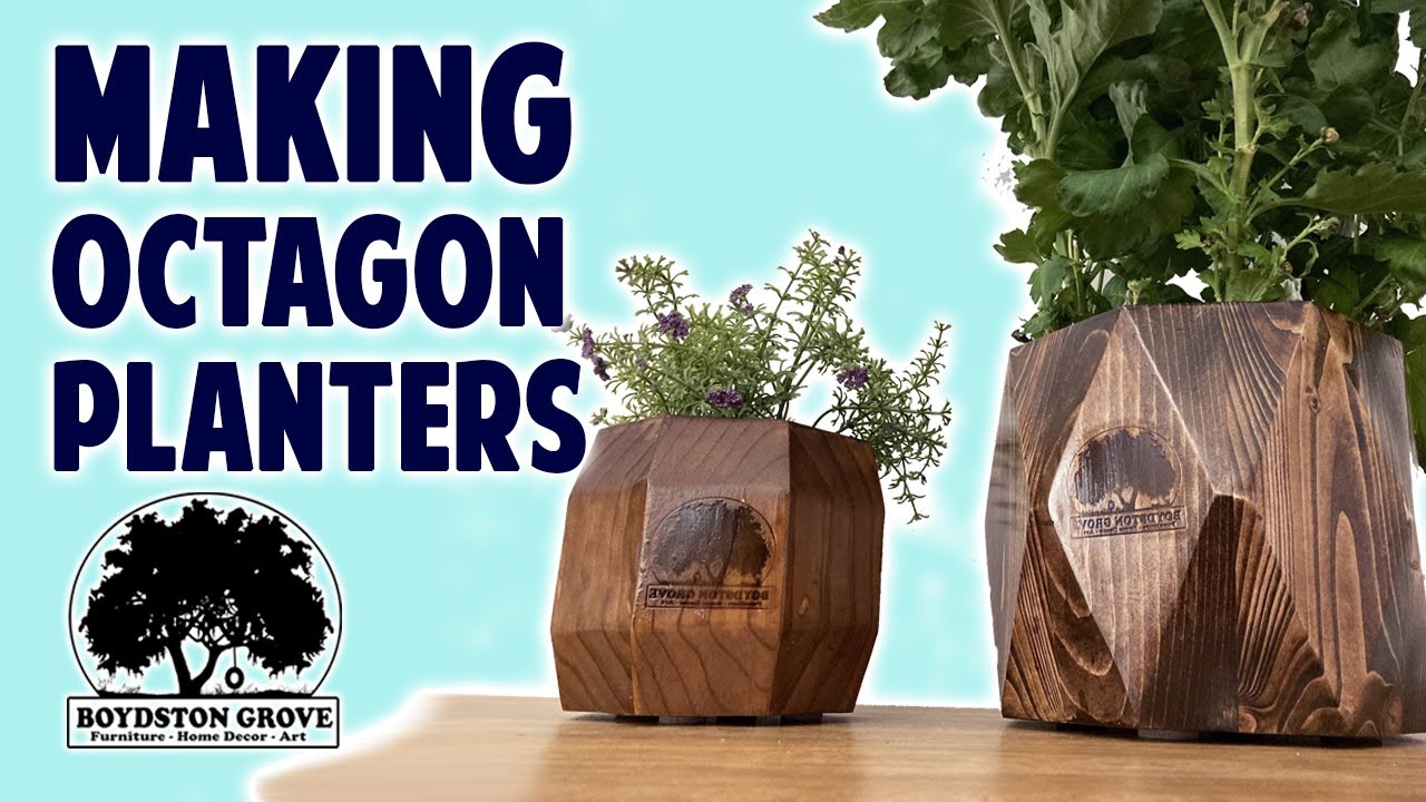 Making Wooden Octagon Planters // We Try Ebonizing! - YouTube