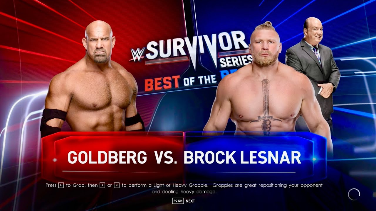 FULL MATCH: Goldberg vs. Brock Lesnar: Survivor Series 2016 WWE 2K22 ...