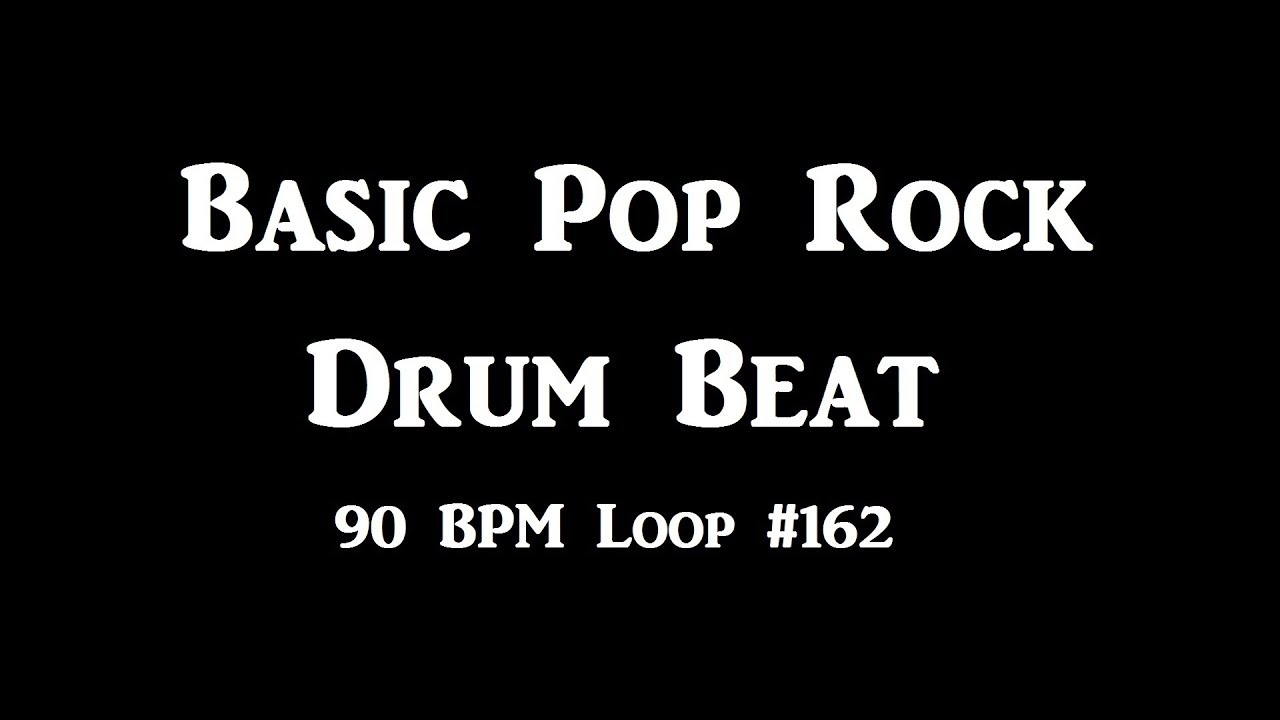 Basic Pop Rock Drum Track 90 BPM, Drum Beats for Bass Guitar ...