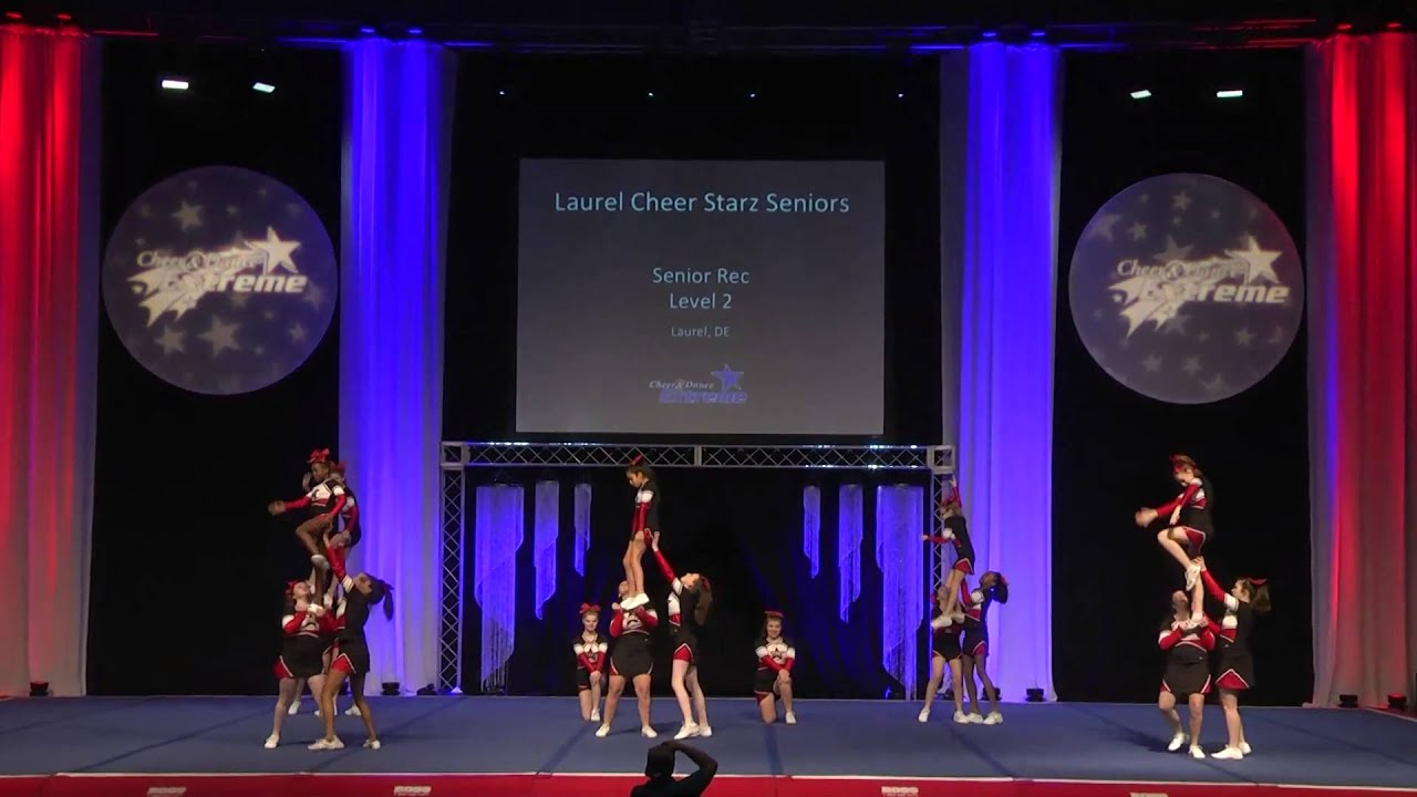 28D Laurel Cheer Starz Seniors Sr Rec L2 Day 1 - YouTube