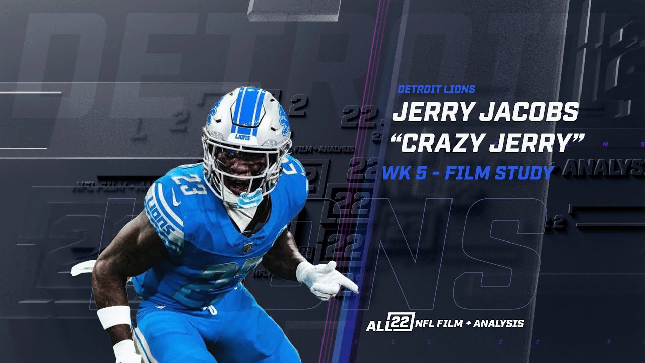 JERRY JACOBS FILM STUDY - "CRAZY JERRY" - WK 5 LIONS FILM STUDY #lions ...