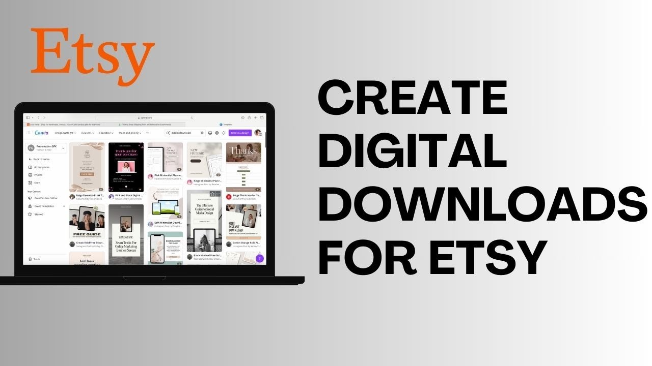 How To Create Digital Downloads For Etsy (Easy Guide) - YouTube
