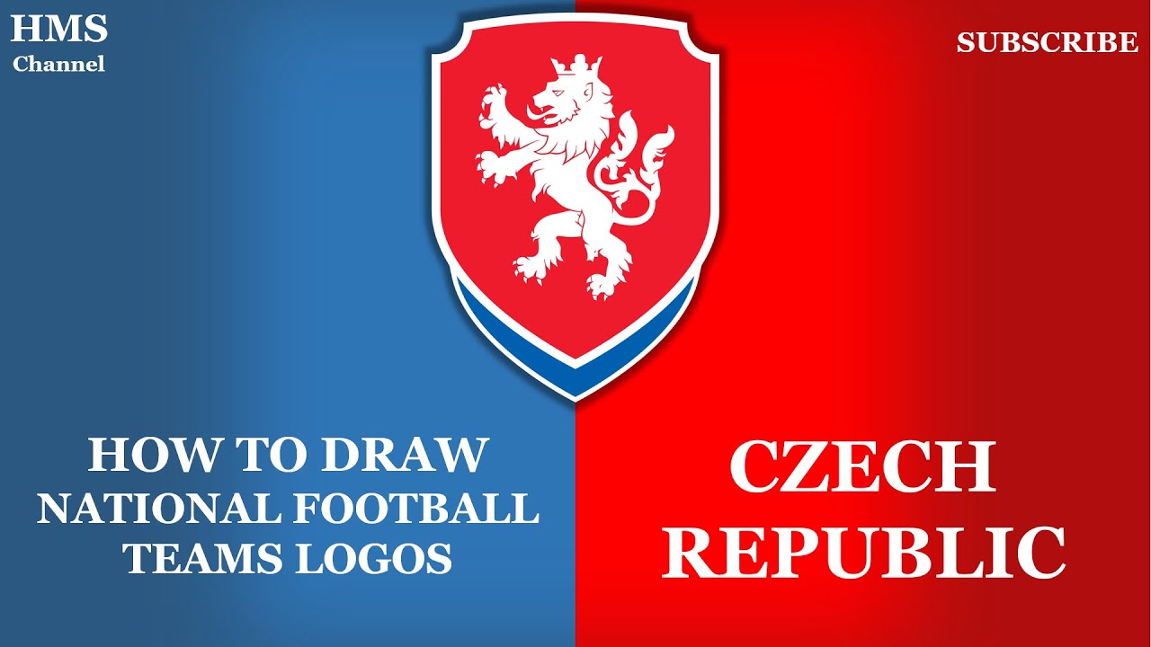 How to draw National Football Team Logos | Czech Republic / Jak ...