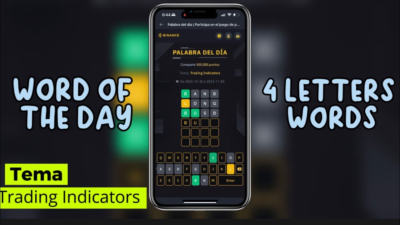 WORD OF THE DAY I BINANCE ANSWER NEW 4 Letter Words / Tema: Trading ...