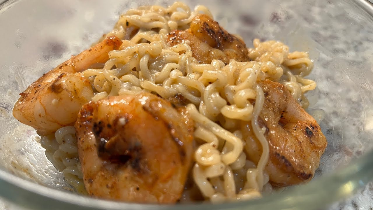 POV ASMR | Tik Tok Viral Creamy Shrimp Ramen Noodles Recipe - YouTube