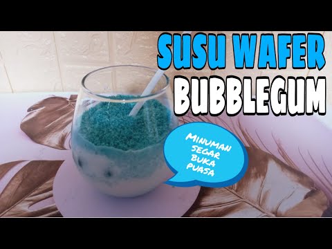 MINUMAN SEGAR BUKA PUASA DAN IDE JUALAN - SUSU WAFER BUBBLEGUM