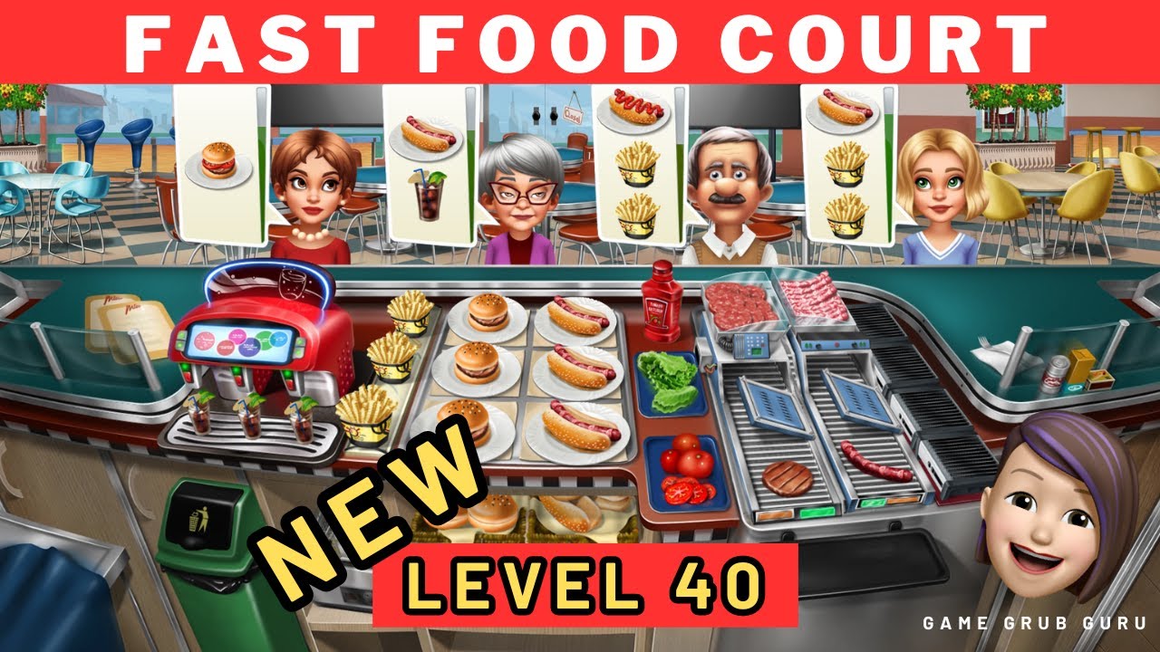 NEW Cooking Fever Fast Food Court Level 40 - YouTube