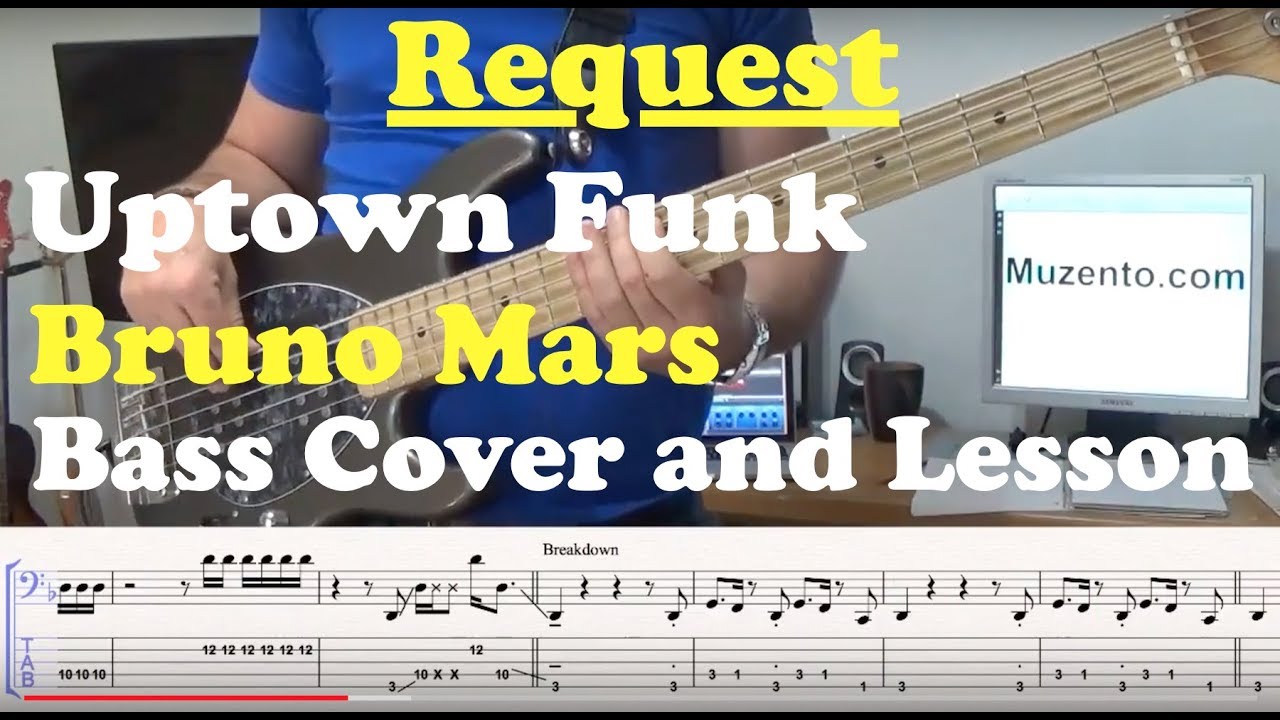Uptown Funk - Bass Cover Request and Lesson - YouTube