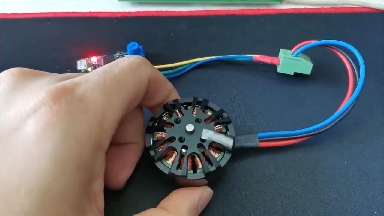 stm32g431 HFI FOC square wave high frequency injection non-inductive FOC driver - YouTube