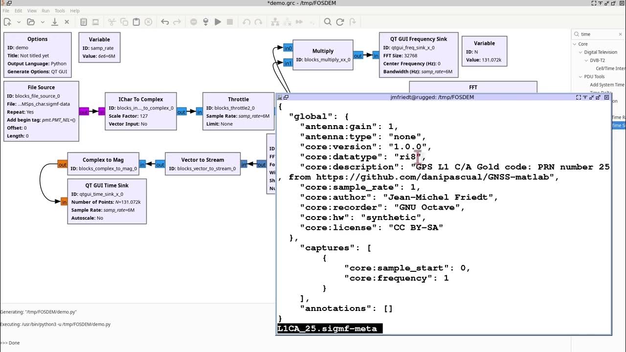 BOC (Binary Offset Carrier) signal analysis of Galileo E1 signal using GNU Radio - YouTube