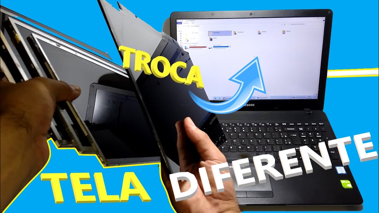 Trocando telas displays de notebooks diferentes - Testes de ...