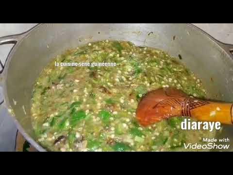 Soupou Kandia dieune Sauce gombo Okra stew Soup Cuisine guinéenne Mafé takou Poisson frais ...