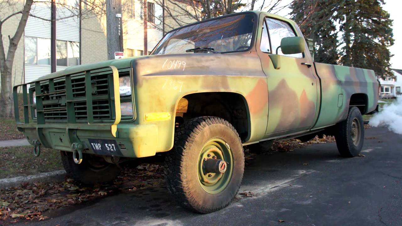 M1008 6.2L Diesel Cold Start - YouTube