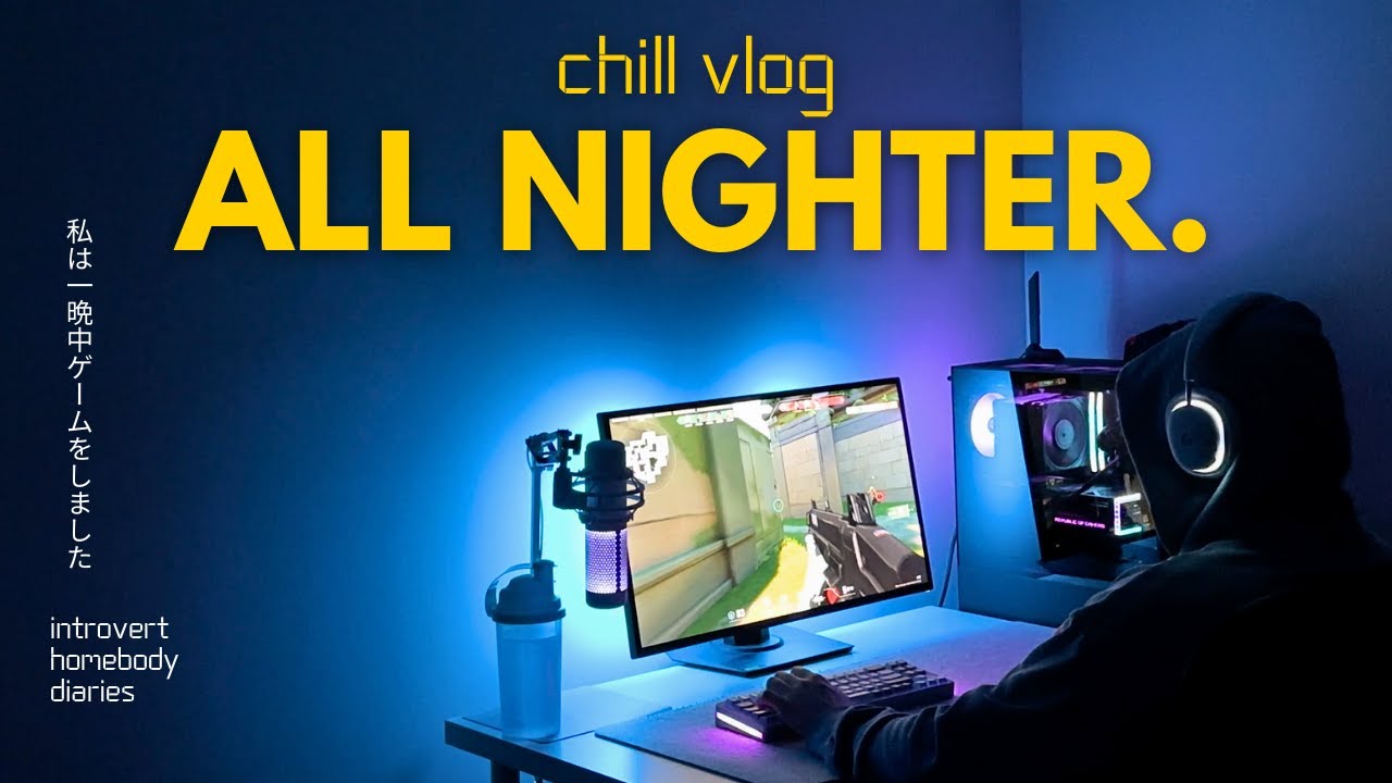 Gaming vlog | 👾🎮 Pulling an all nighter after work - YouTube