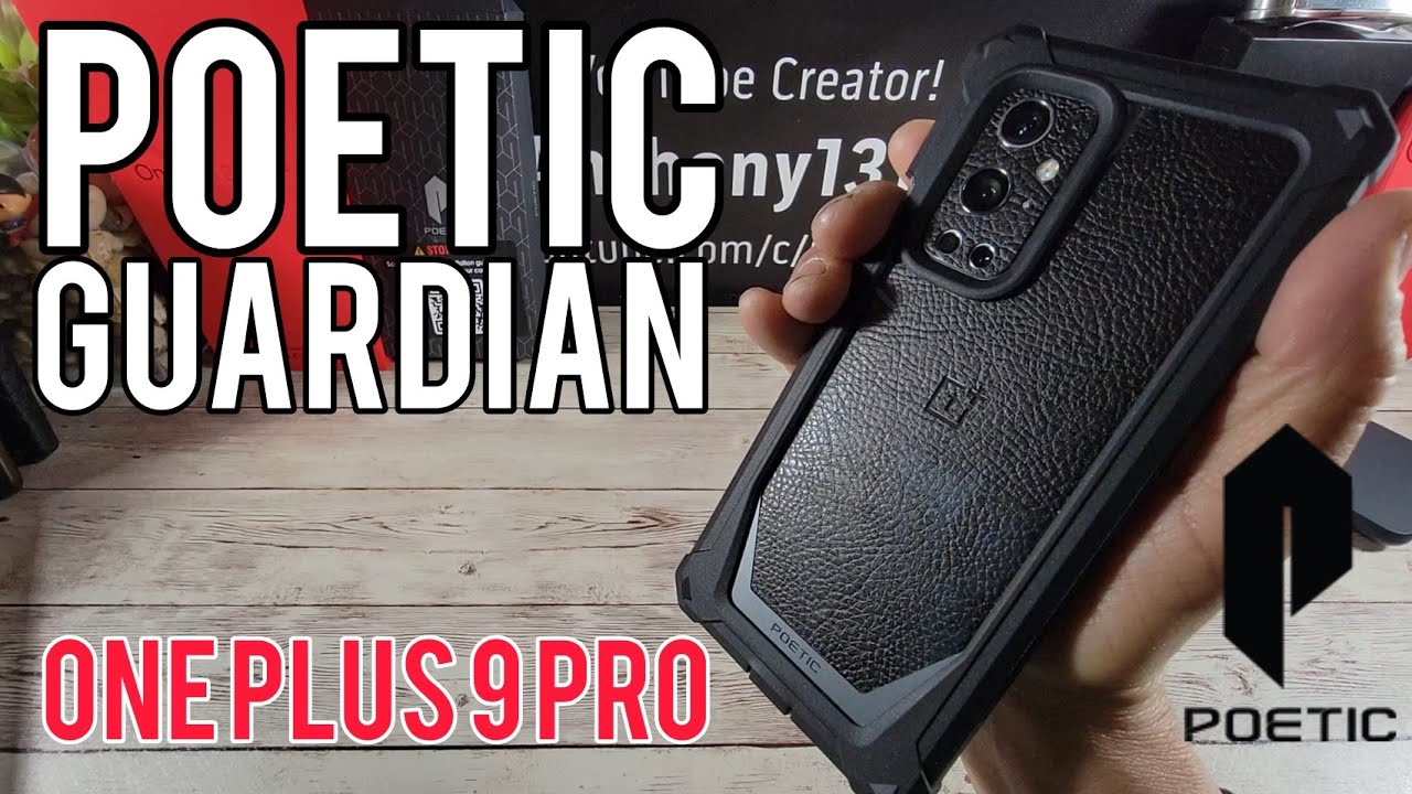 One Plus 9 Pro Poetic Guardian Black/Clear Case with Built-in Screen ...