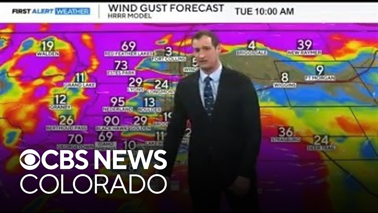 High wind gusts for portions of Colorado on Tuesday - YouTube