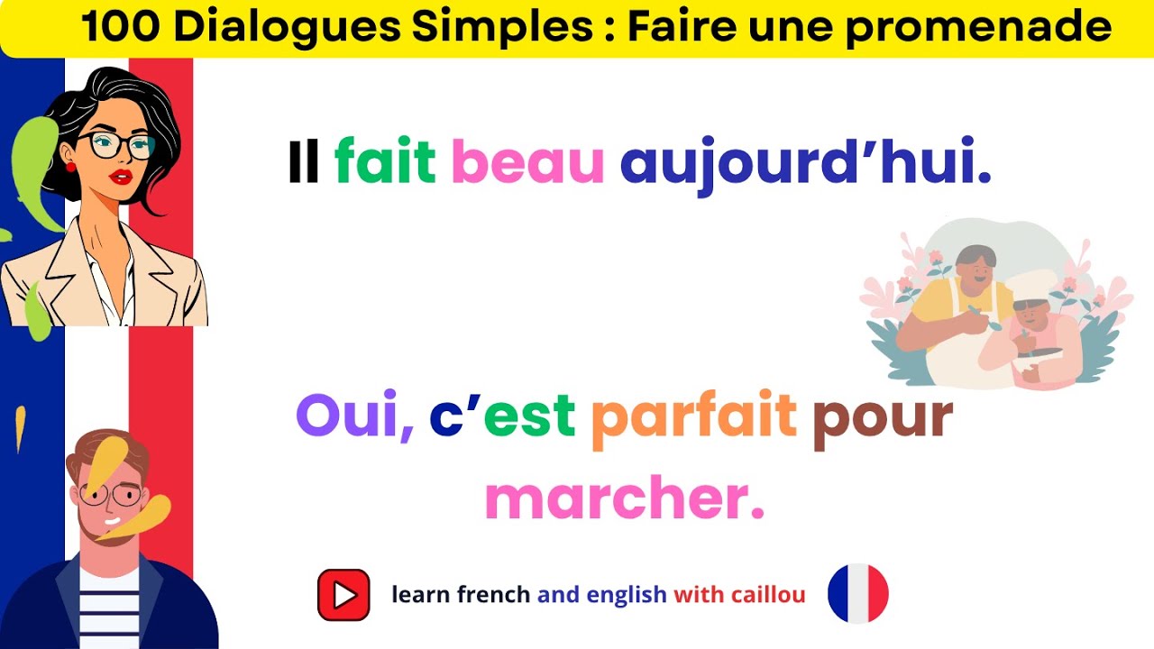 🇫🇷 Apprendre le Français A1 | Learn French Conversation – 100 ...
