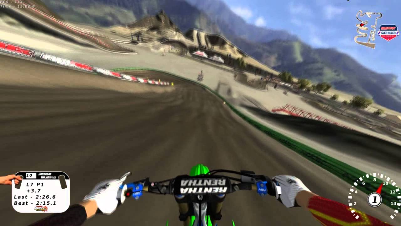 Mx simulator - 2014 rF Motocross Glen Helen Virtual lap - YouTube
