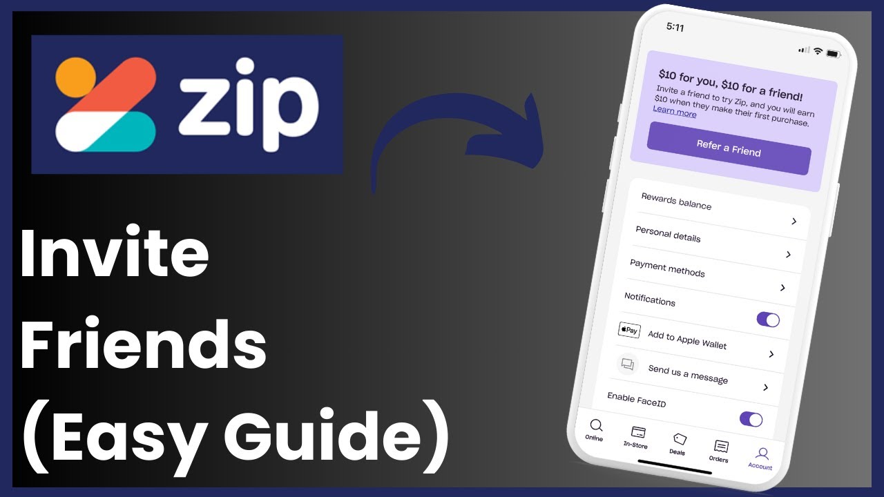 How to Invite a Friend on Zip pay Account - EASY GUIDE! - YouTube