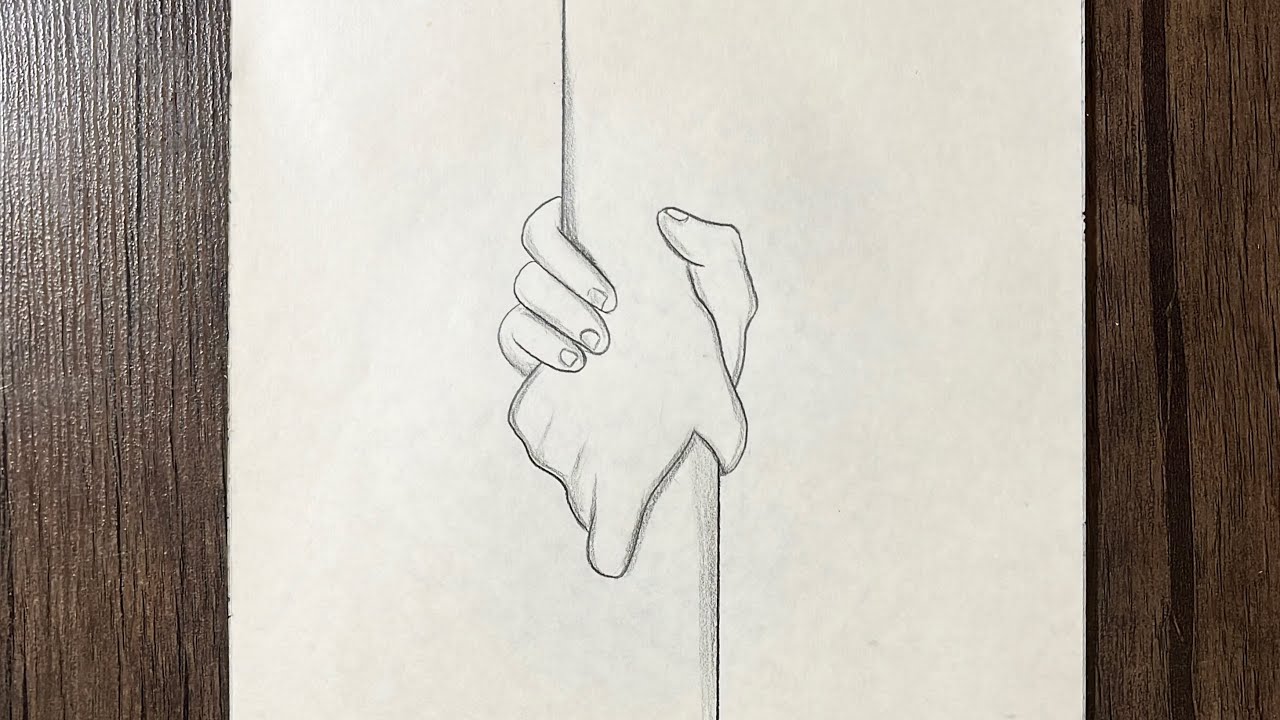 drawing of two holding hands | easy pencil drawing idea for beginners ...