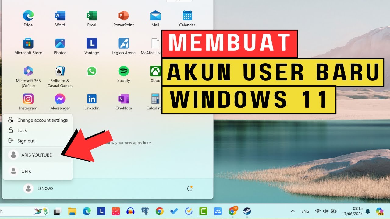 CARA MEMBUAT USER BARU DI WINDOWS 11 - TERNYATA MUDAH - YouTube