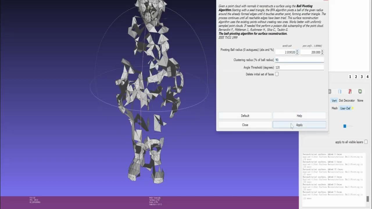 Finding Nemo: how to nearly complete GHG faces using meshlab with pointclouds - YouTube