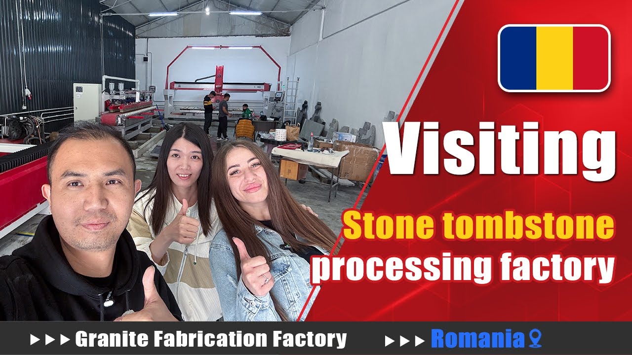 Visiting Romanian Tombstone Factory: Full Production Line with CNC ...