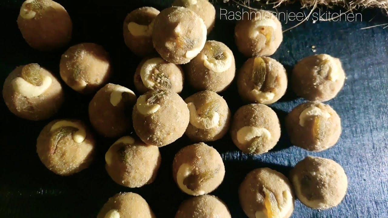 DIWALI SPECIALआटा और गुड़ के लड्डू | Healthy Aata Gud laddu |गव्हाच्या ...