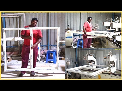 How to Make UPVC Openable Windows Outer Frame | Double Opanable Window ...