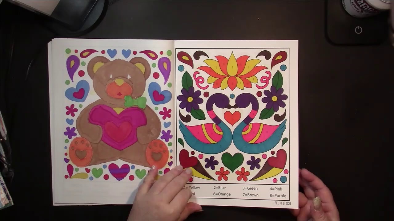 Pt 4: Complete Coloring Book Collection & Finished Pages 2020 - YouTube