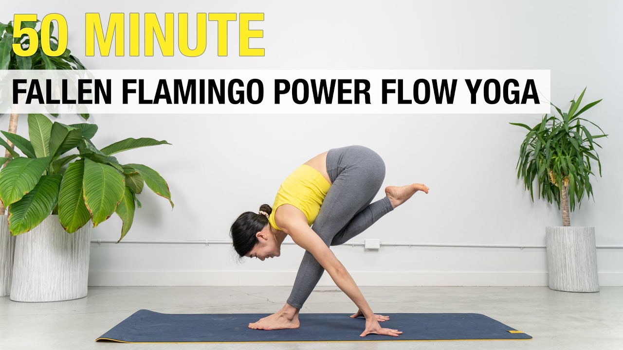 50 Minute Fallen Flamingo Power Yoga Flow with Jenessa - YouTube