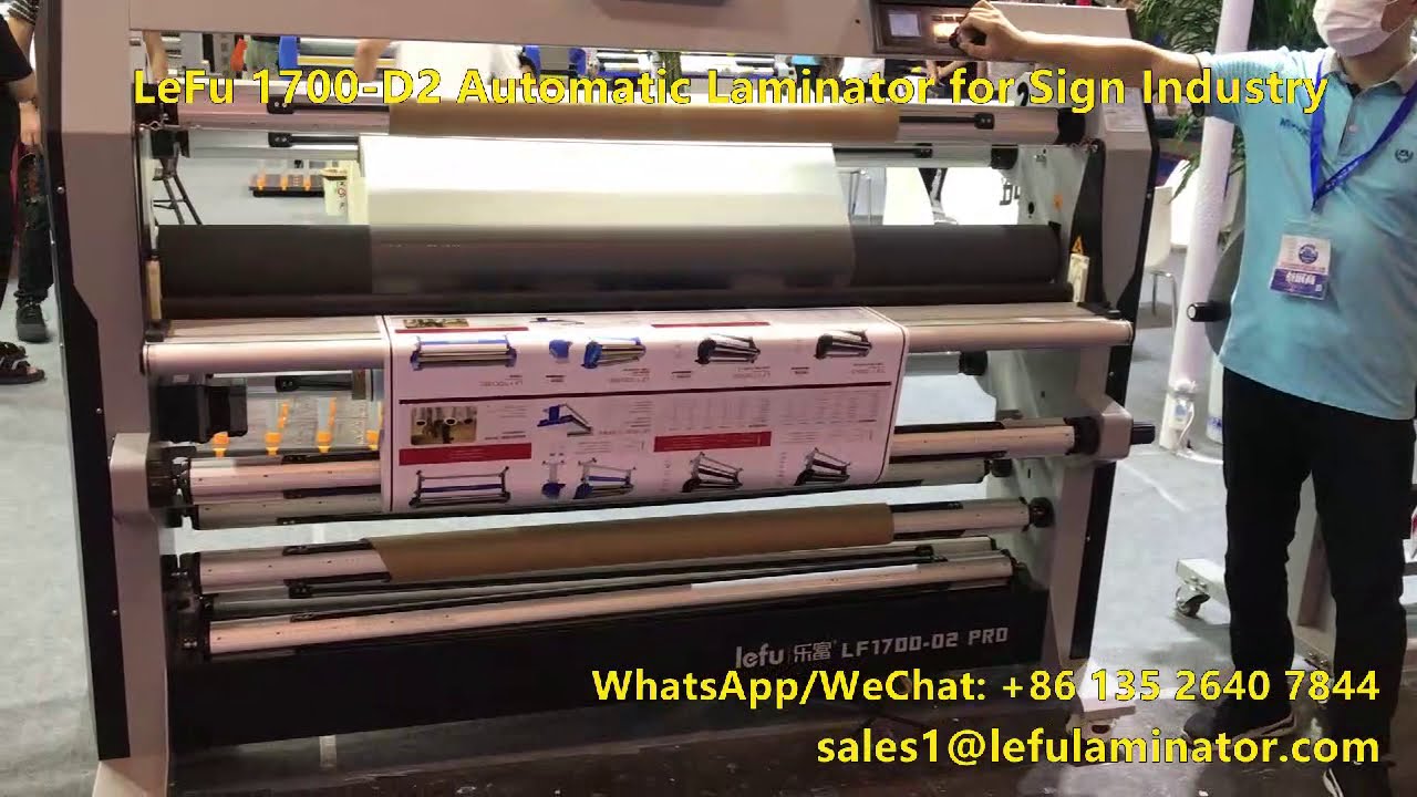 1600mm Automatic High Speed Vinyl Laminator Sign Industry - YouTube