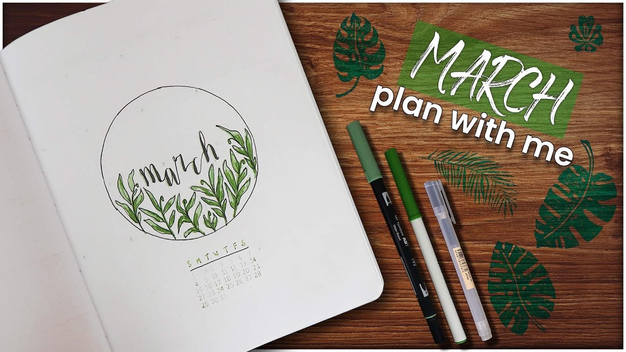MARCH BULLET JOURNAL SET UP - YouTube
