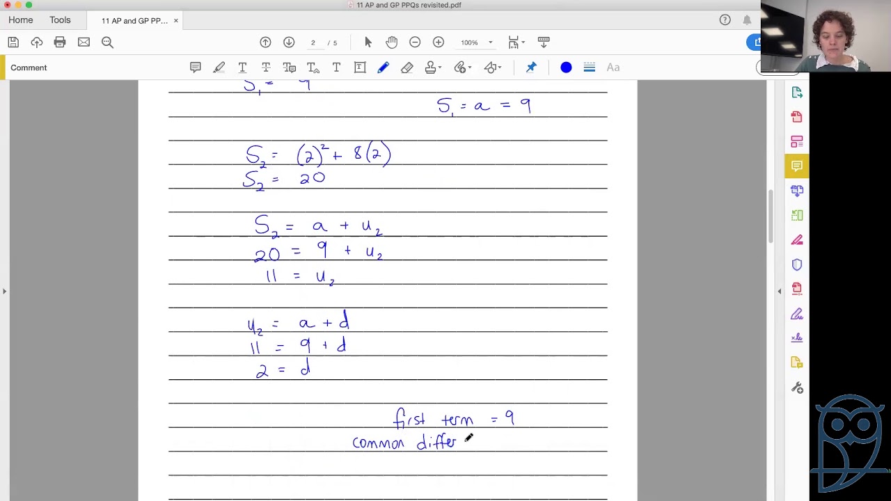 Live Lesson: AS Pure Mathematics P1 - APs and GPs Past Paper Questions ...
