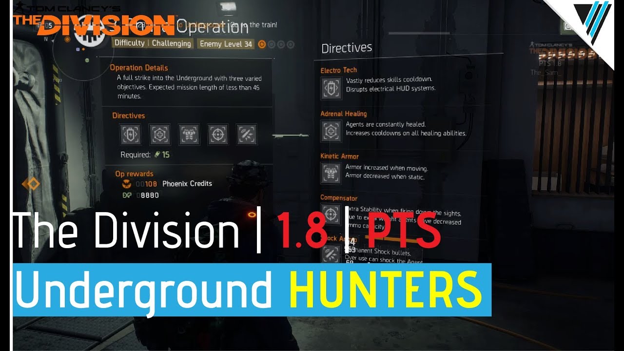 The Division 1.8 PTS Underground HUNTER - YouTube