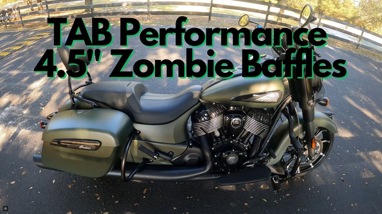 Indian Springfield Dark Horse with TAB Performance 4.5 Slip-Ons Zombie ...