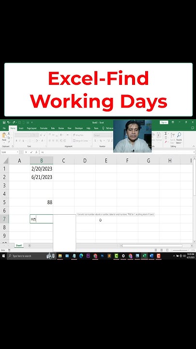 Excel Find Working Days Shorts Youtubeshorts Ytshorts Youtube