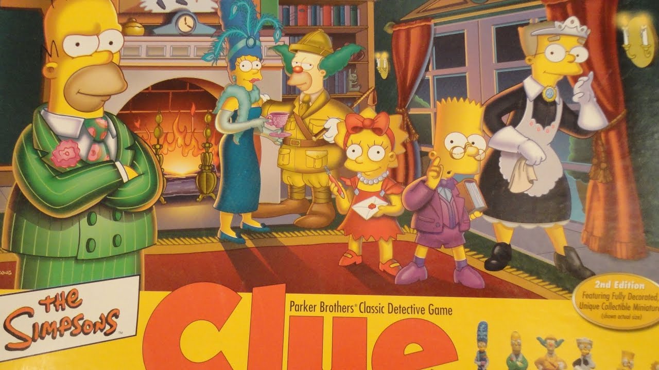 What's Inside - The Simpsons Clue Board Game (Parker Brothers) - YouTube