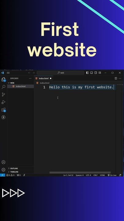 How to create website in HTML ? Let's create our first website | HTML Tutorial #shorts #html ...