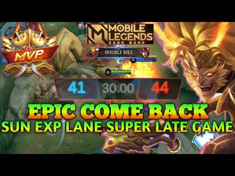 Sun Exp Lane Super Late Game | Build dan Emblem Sun Exp Lane S28 | Sun ...