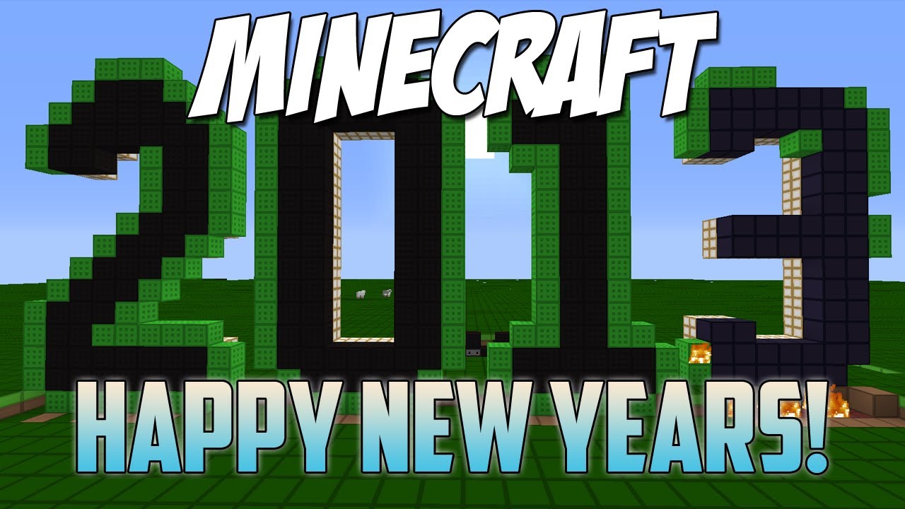 Happy New Years - Minecraft Fire & Fireworks Celebration - YouTube