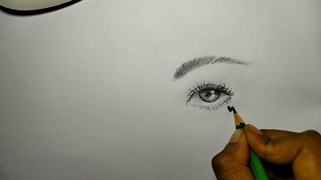 Simple Artwork With Pencil / Pencil Sketch Eye Drawing Step By Step ...