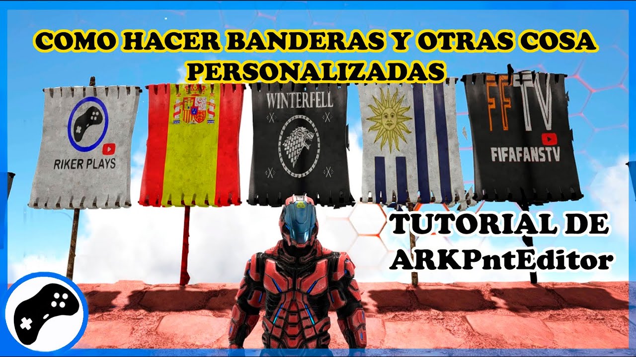 COMO HACER BANDERAS Y CARTELES EN ARK | ARKPntEditor en ESPAÑOL - YouTube