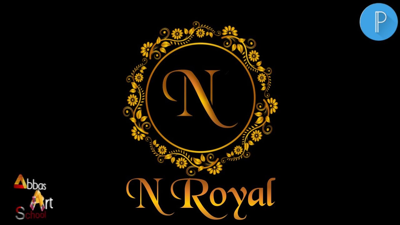 Royal N Logo Design in pixellab with swirling frame | android editing ...